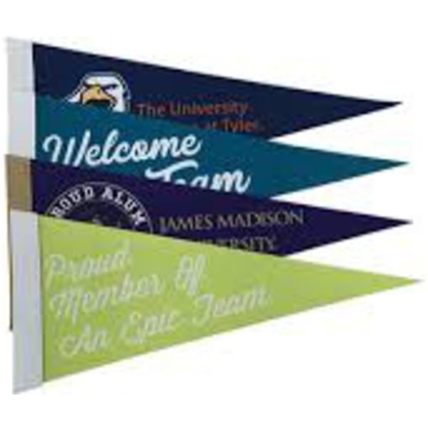 Printed Branded Pennant | Branding Ovation | Logo Printed Promotional ...