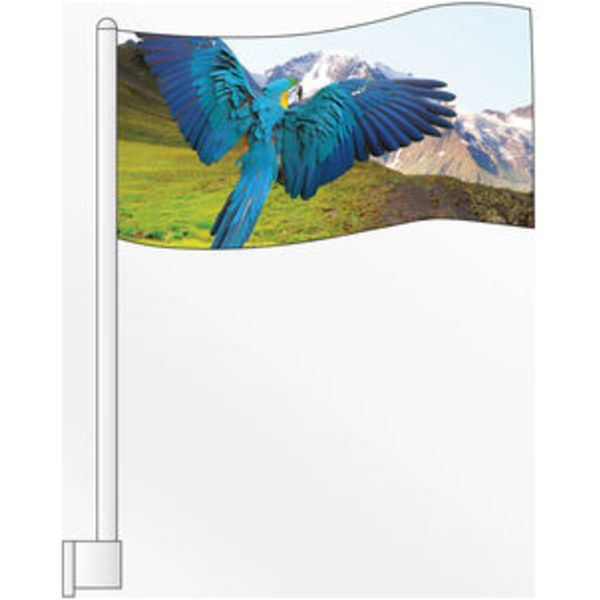 Printed Vertical Wall Flag Kit | Branding Ovation | Logo Printed ...