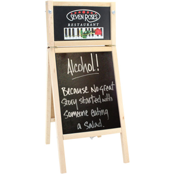 Promotional Table Top Menu A-Board With Changeable Top Insert ...