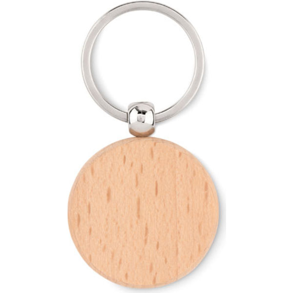Printed Round Wooden Key Ring | Branding Ovation | Logo Printed ...