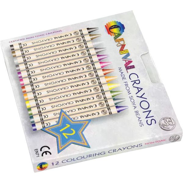 Printed Carnival Crayons - 12 Pack