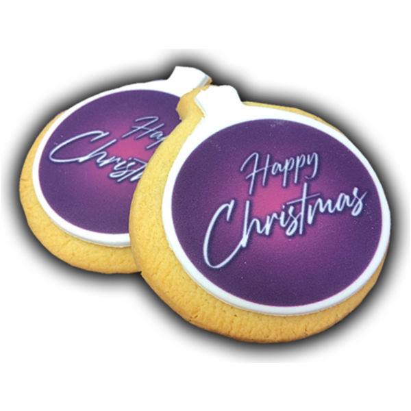 Printed Christmas Bauble Shortbread