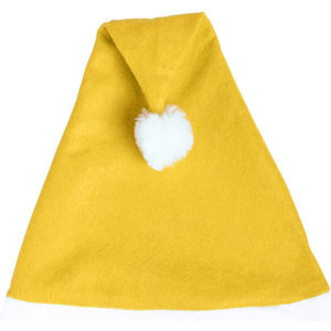 Printed Yellow santa hats custom branded with your logo - Christmas ...