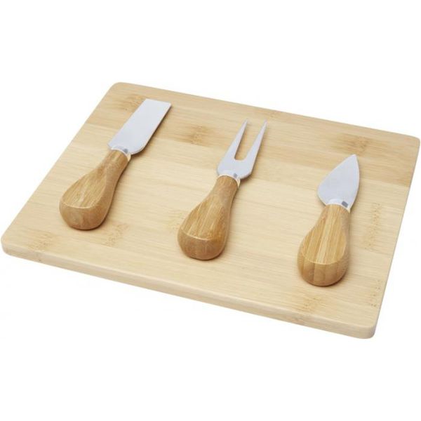 Promotional Seasons Ement bamboo cheese board and tools