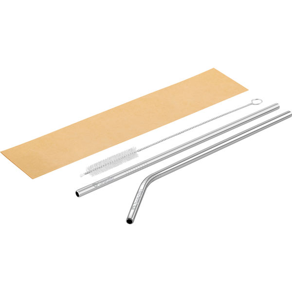 Promotional Reusable Metal Straw - Single (Laser Engraved)