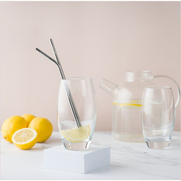 Promotional Reusable Metal Straw Set in Paper Sleeve