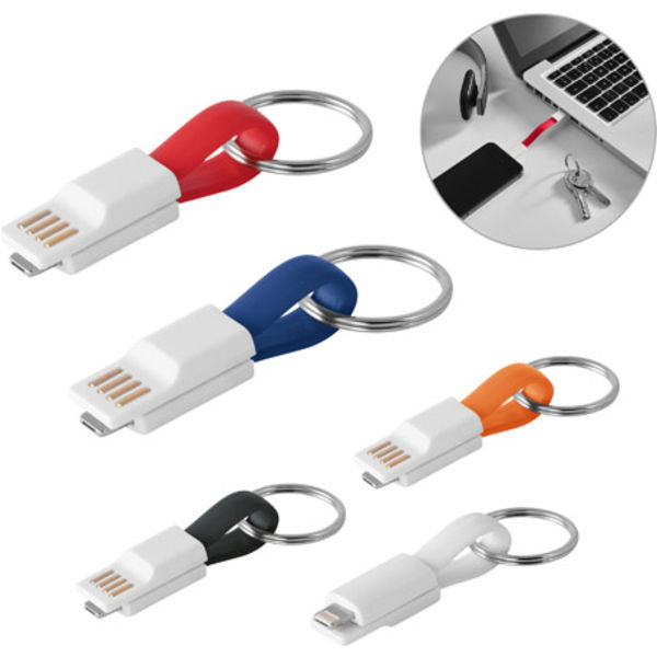 Printed Riemann. USB Cable with 2 in 1 Connector | Branding Ovation ...