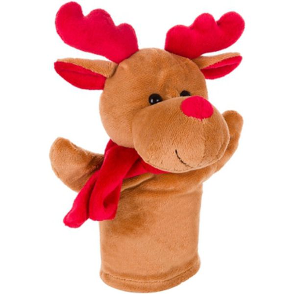 Printed Plush reindeer, hand puppet , Dazzle