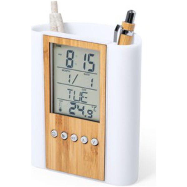 Promotional Pen holder with multifunctional clock