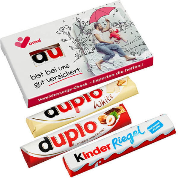 Printed Pack of 3 duplo with duplo classic duplo white & Kinder Chocolate