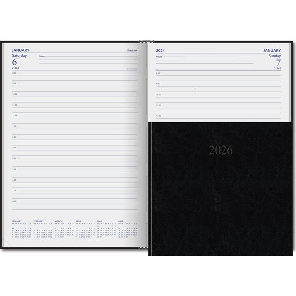 Printed Excel A4 Casebound Daily Diary